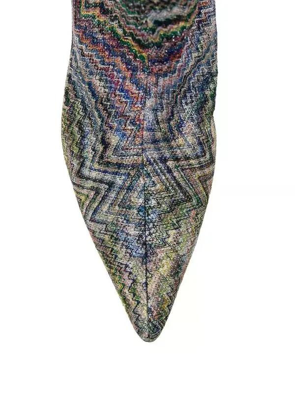Missoni Zigzag-knit Kitten-heel Boots