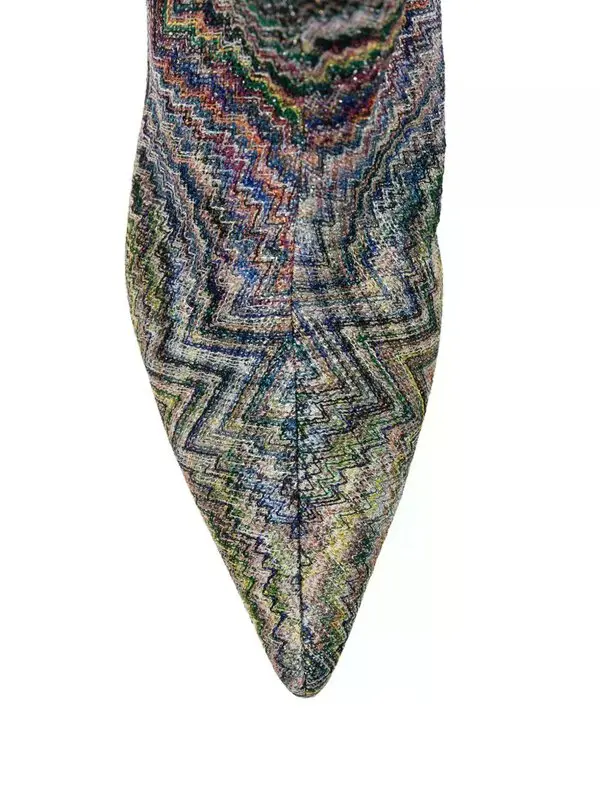 Missoni Zigzag-knit Kitten-heel Boots