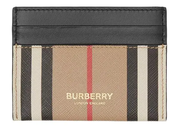 Burberry Icon Stripe Card Holderin - Beige