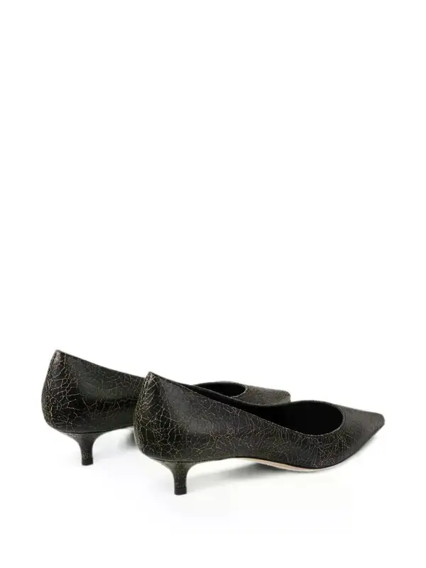 JIMMY CHOO Amelia Cracked Leather Pumps
