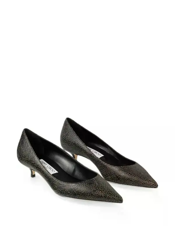 JIMMY CHOO Amelia Cracked Leather Pumps