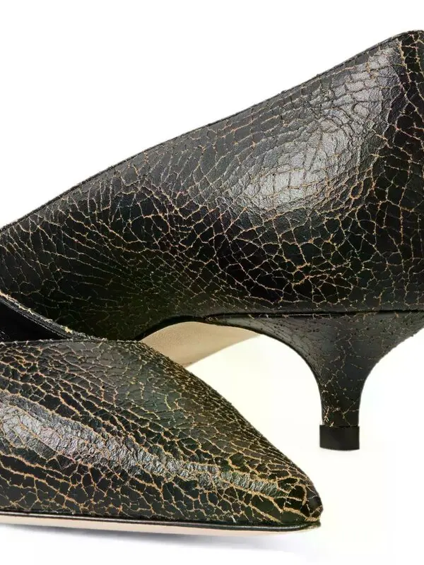 JIMMY CHOO Amelia Cracked Leather Pumps