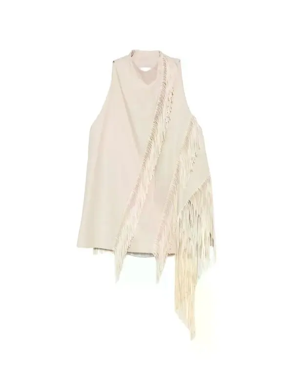 Sportmax Fringe-detail Sleeveless Top