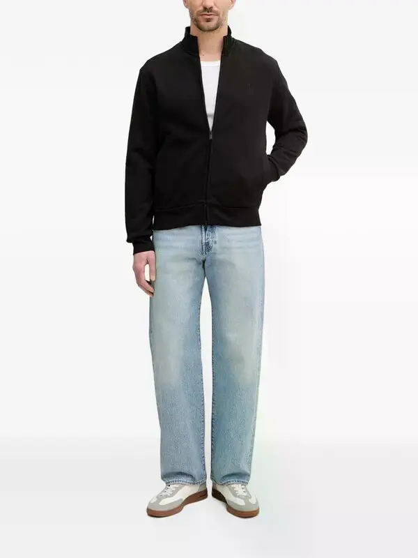 TRUSSARDI Logo-embroidered Zip-up Cardigan