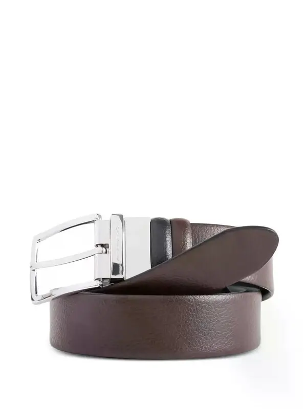 PIQUADRO Reversible Pebbled Belt - Brown