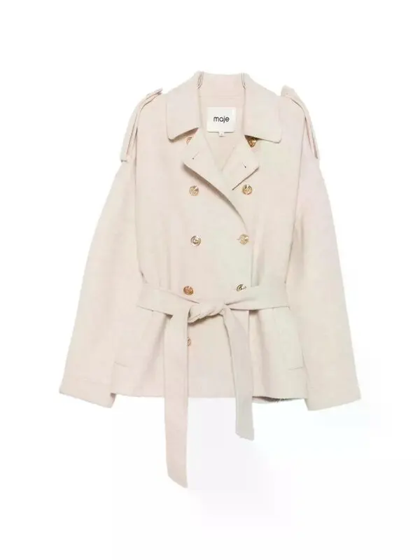 Maje Germain Double-breasted Belted Coat