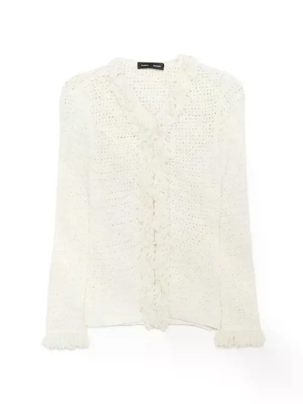 Proenza Schouler Nilo Fringed Blouse - Neutrals