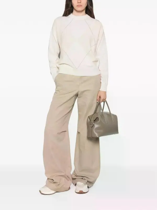 Peserico Long-sleeve Chain-trim Sweater
