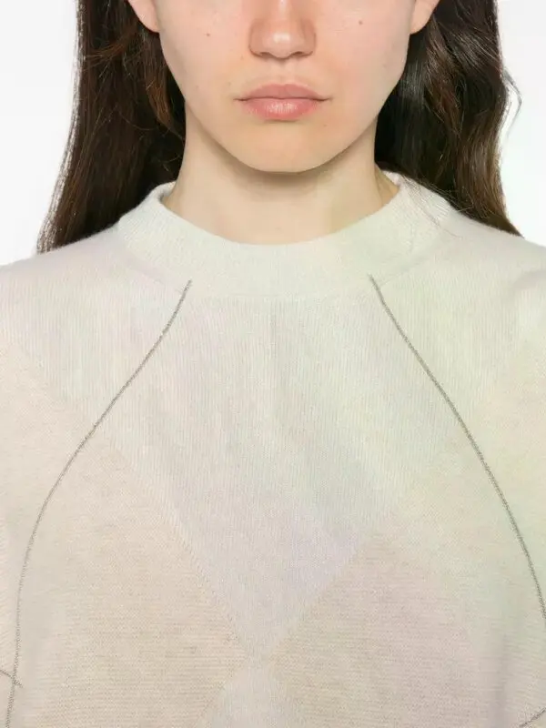 Peserico Long-sleeve Chain-trim Sweater