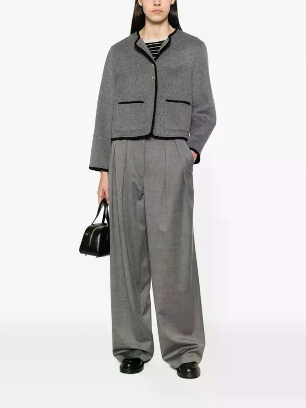 Maje Gardenia Braid-trim Single-breasted Jacket