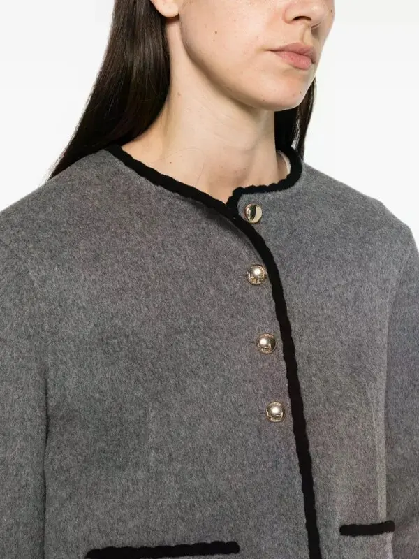 Maje Gardenia Braid-trim Single-breasted Jacket