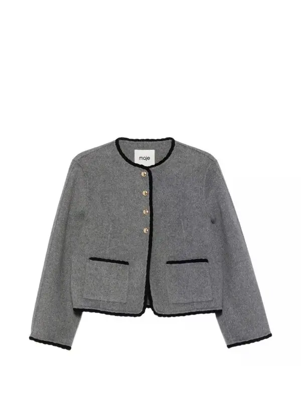 Maje Gardenia Braid-trimmed Single-breasted Jacket