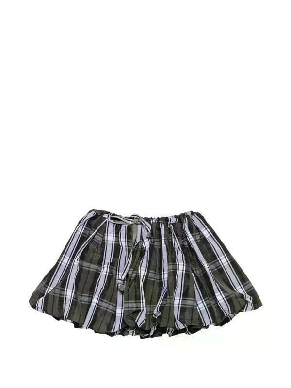 PATOU Checked Bubble Hem Skirt - Black