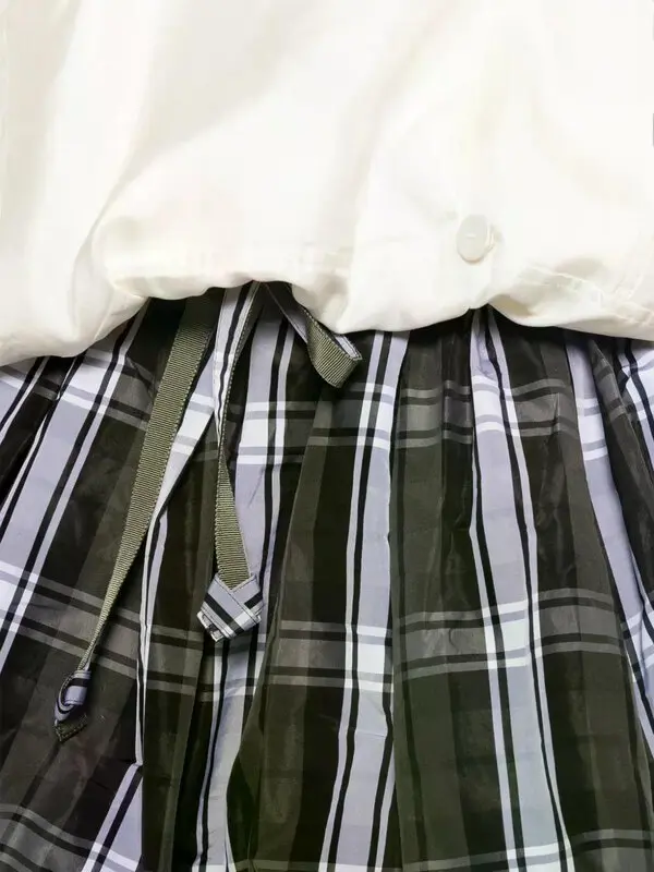 PATOU Checked Bubble Hem Skirt