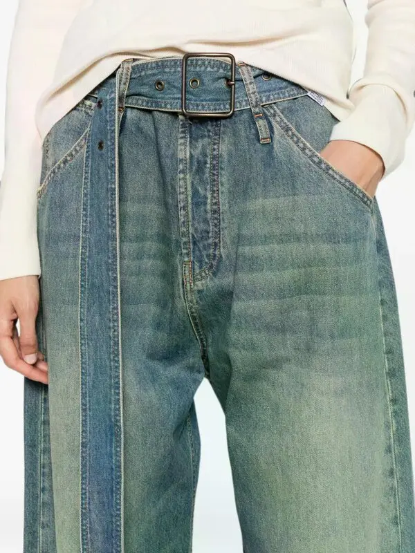 DARKPARK Belted Wide-leg Jeans
