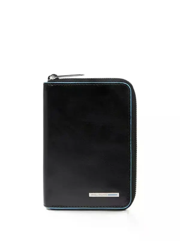 PIQUADRO Logo-plaque Leather Travel Wallet
