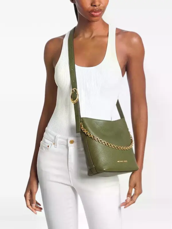 Michael Kors Nolita Sm Bucket Messenger Bag With Chain - Green