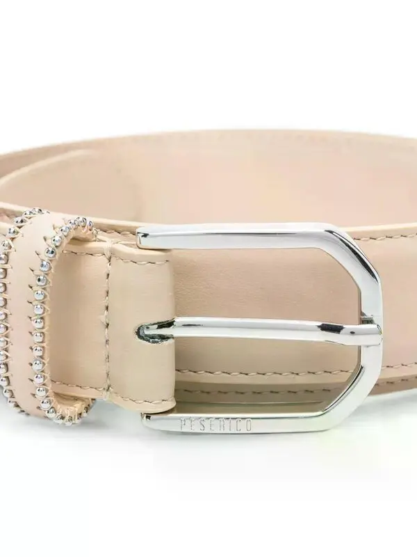 Peserico Bead-embellished Leather Belt