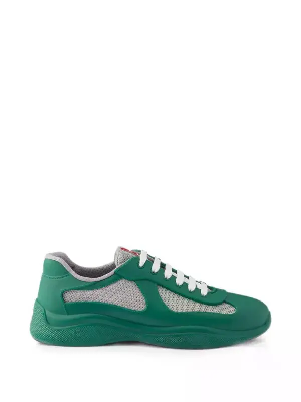 Prada America's Cup Soft Rubber And Bike Fabric Sneakers - Green
