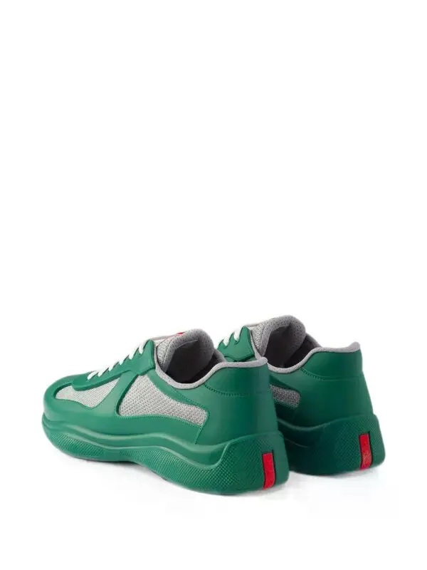 Prada America's Cup Soft Rubber And Bike Fabric Sneakers - Green
