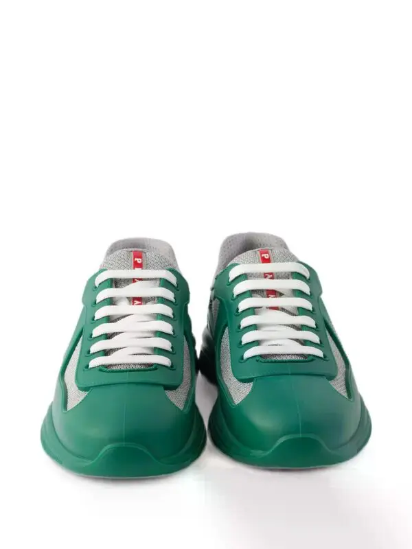 Prada America's Cup Soft Rubber And Bike Fabric Sneakers - Green