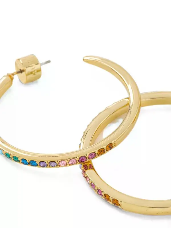 Kurt Geiger Tone Crystal Embellished Hoop Earrings