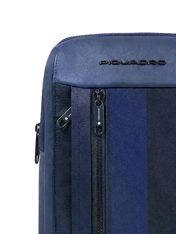 PIQUADRO Logo-plaque Panelled Messenger Bag