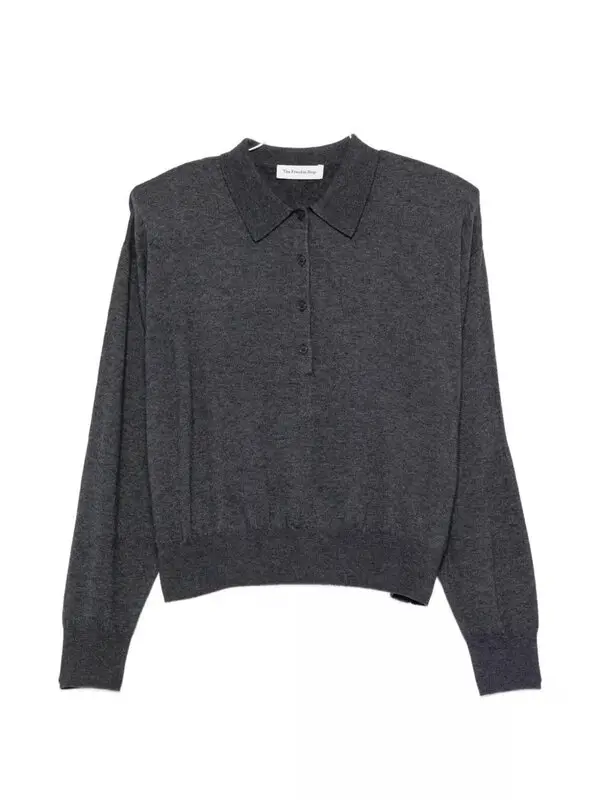 THE FRANKIE SHOP Padded-shoulder Polo Top