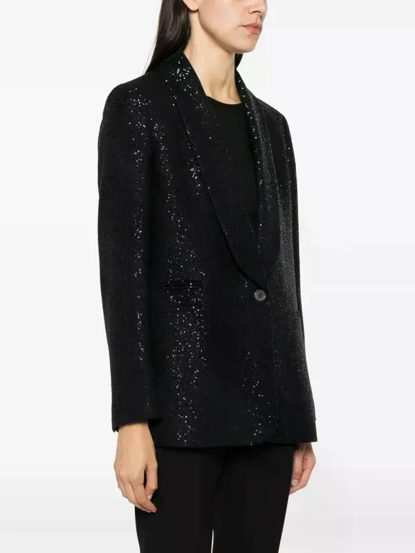 Peserico Sequin-embellished Shawl-lapel Blazer