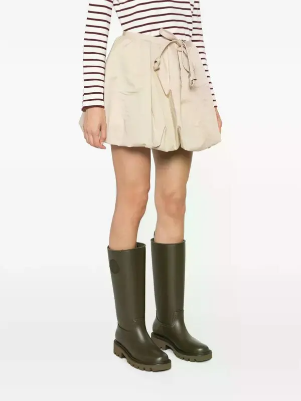 PATOU Bubble Hem Skirt With Bow Detail