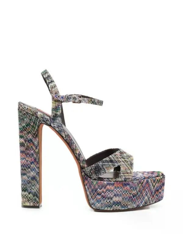 Missoni Zigzag-knit Heeled Sandals