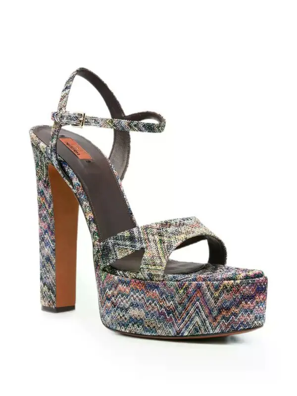 Missoni Zigzag-knit Heeled Sandals