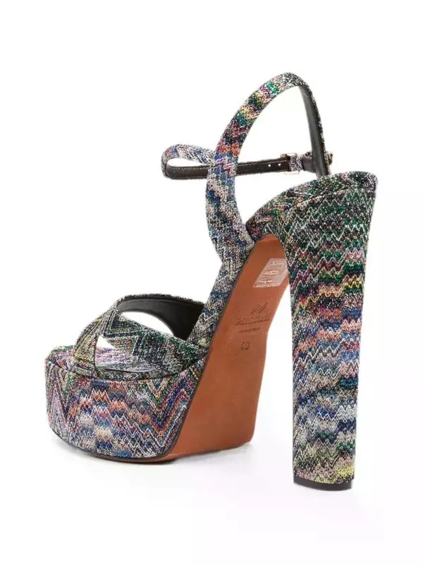 Missoni Zigzag-knit Heeled Sandals