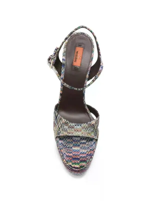 Missoni Zigzag-knit Heeled Sandals