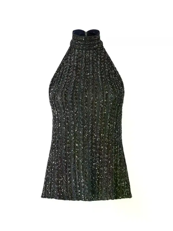 Missoni Sequin-embellished Halterneck Top
