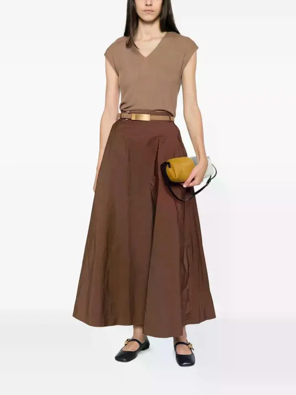 Max Mara Belt-loops Flared Maxi Skirt