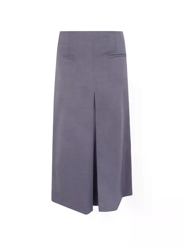 DRHOPE Asymmetric Pleated Midi Skirt