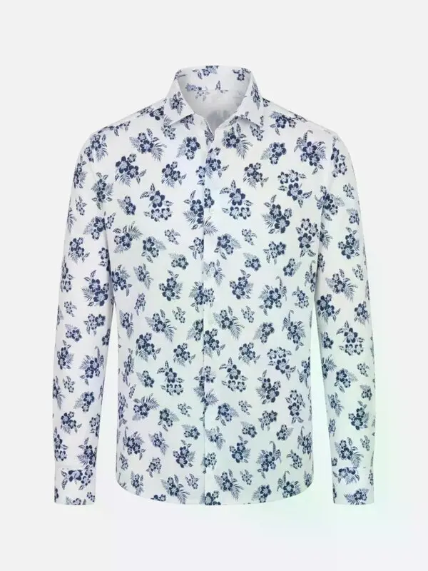 SONRISA Floral-print Long-sleeve Shirt - White