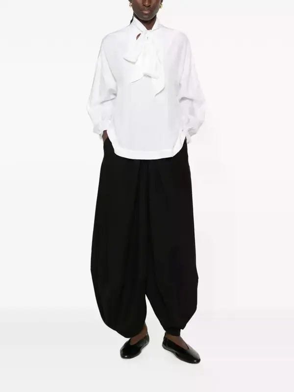 19.61 MILANO Pussy-bow Long-sleeve Blouse