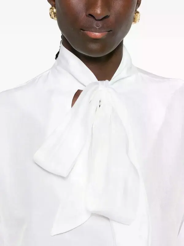19.61 MILANO Pussy-bow Long-sleeve Blouse