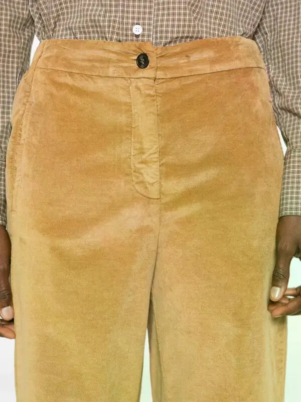 19.61 MILANO Velvet-effect Straight-leg Trousers