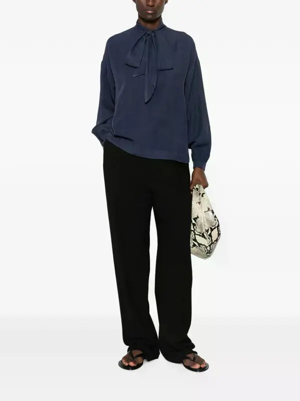 19.61 MILANO Evelin Tie-neck Long-sleeve Blouse
