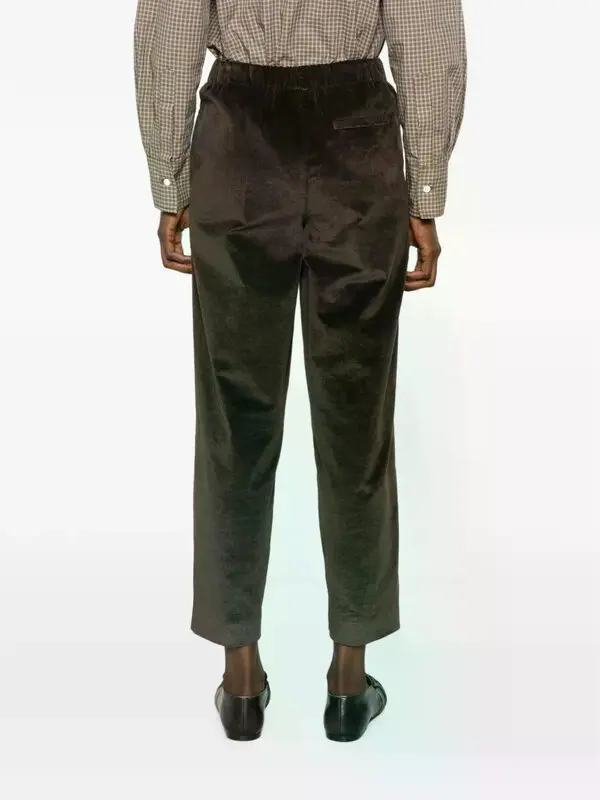 19.61 MILANO Elasticated-waistband Velvet Trousers