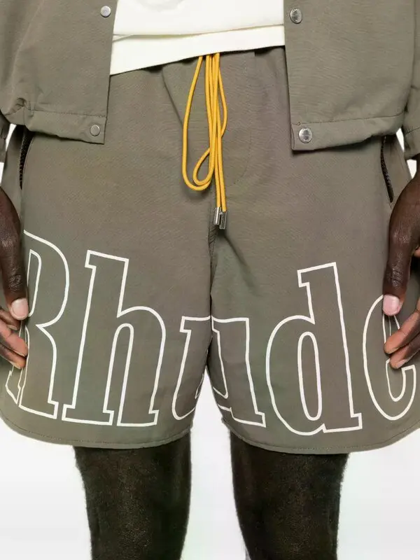 Rhude Logo-print Drawstring Shorts