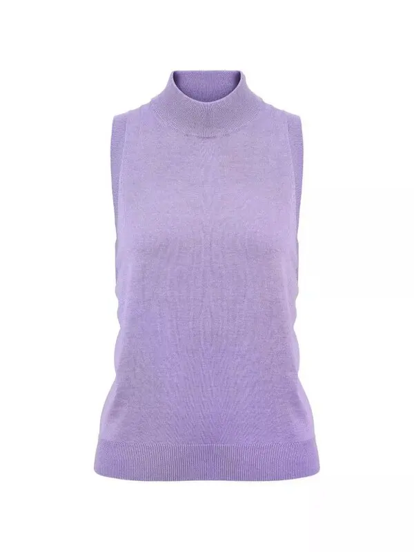 Carolina Herrera Sleeveless Mock-neck Tank Top