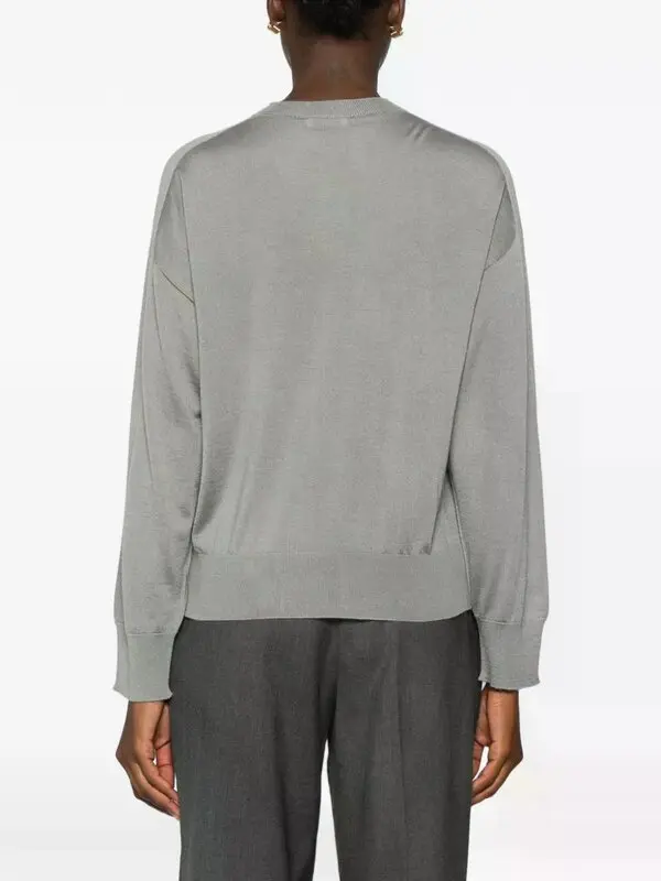 Peserico Embellished Trim Long Sleeve T-shirt