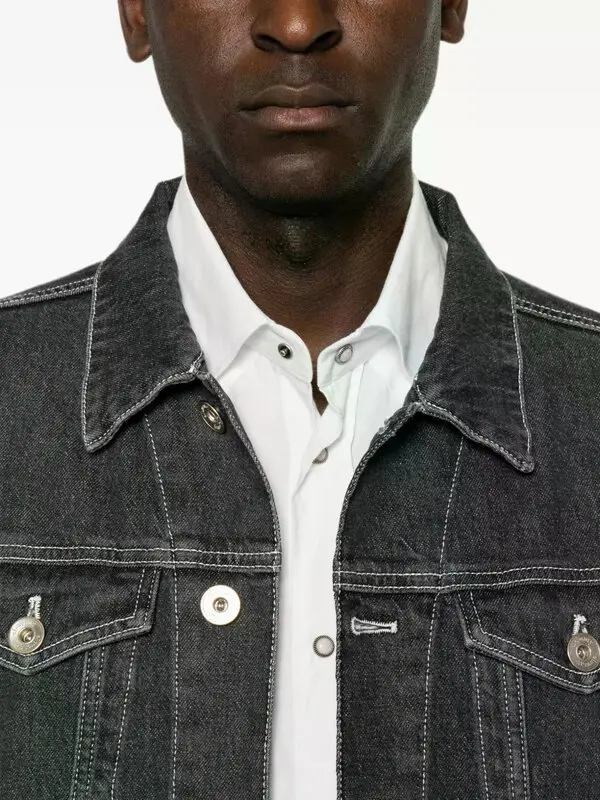 Eleventy Contrast-stitch Denim Jacket
