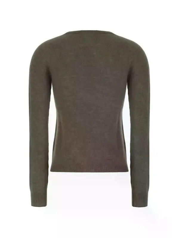 VANISE Crew Neck Long Sleeve Sweater - Brown