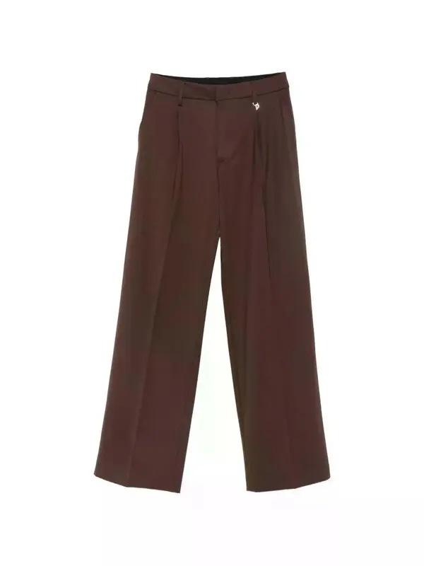 DONDUP Pleated Palazzo Pants - Brown