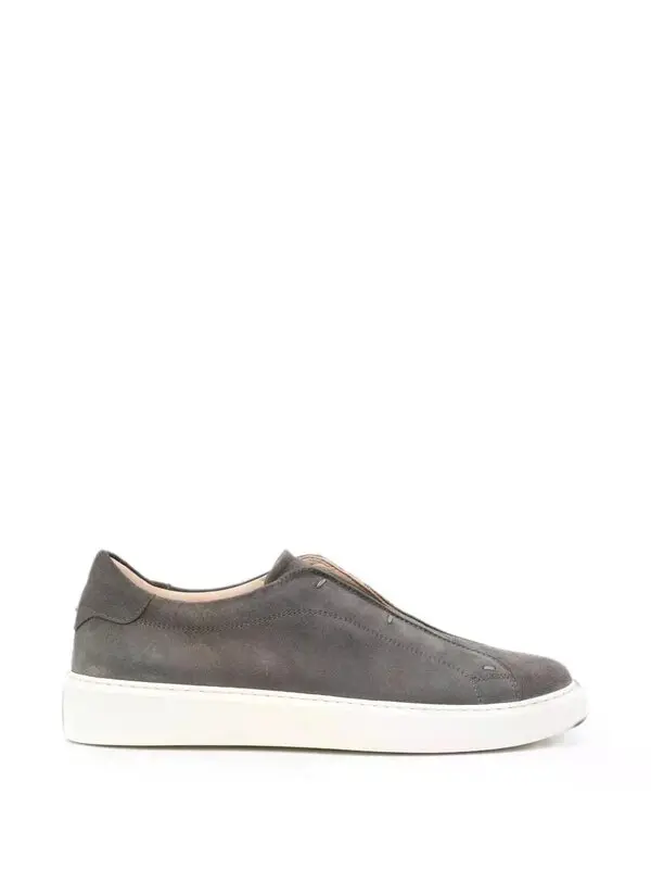 Eleventy Suede Slip-on Sneakers